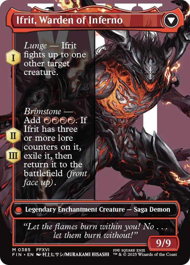 Clive, Ifrit's Dominant // Ifrit, Warden of Inferno (Borderless) (0385